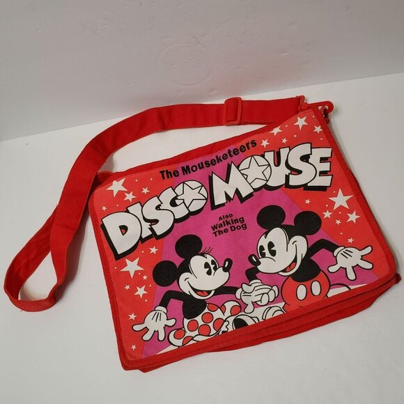 Disney | Bags | Disney World Disco Mouse Bag Red Mickey Minnie Walking ...